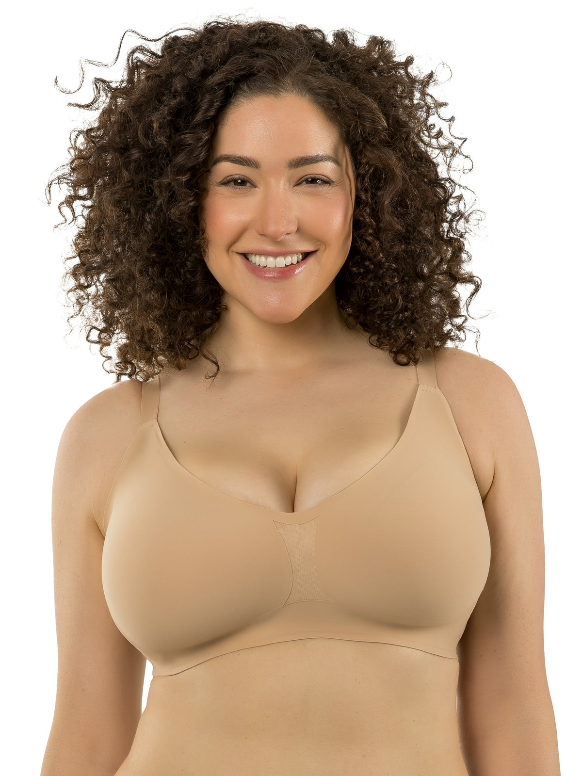 Simplicity Full Busted Seamless And Smooth Everyday Basic Wire-free Bra With Removable Pads ...
